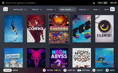 Original Library Menu